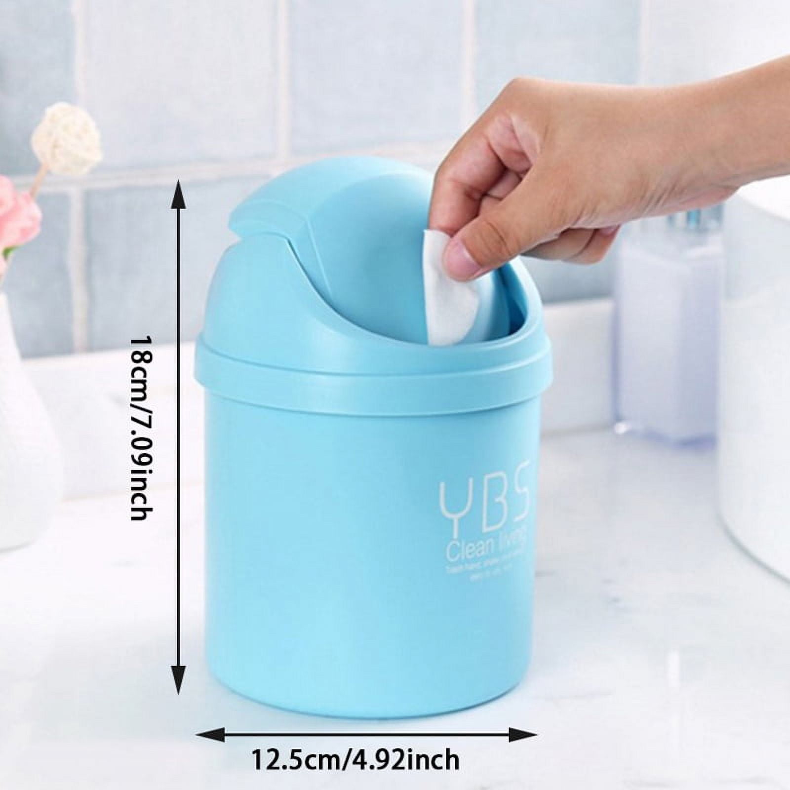 Desktop Mini Waste Bin Small Trash Can Household With Bins Desk Storage ...