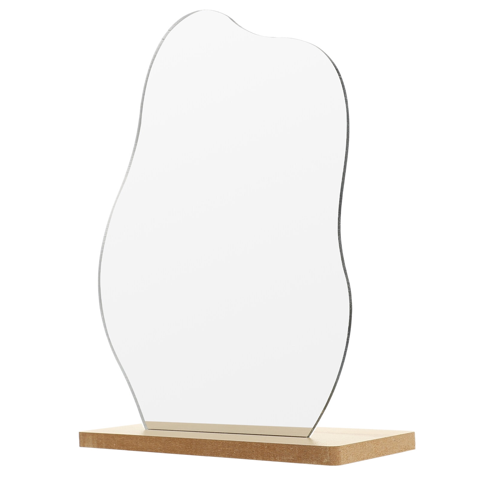 Desktop Mirror Vanity Beauty Wavy Portable Mirrors Irregular Can Move ...