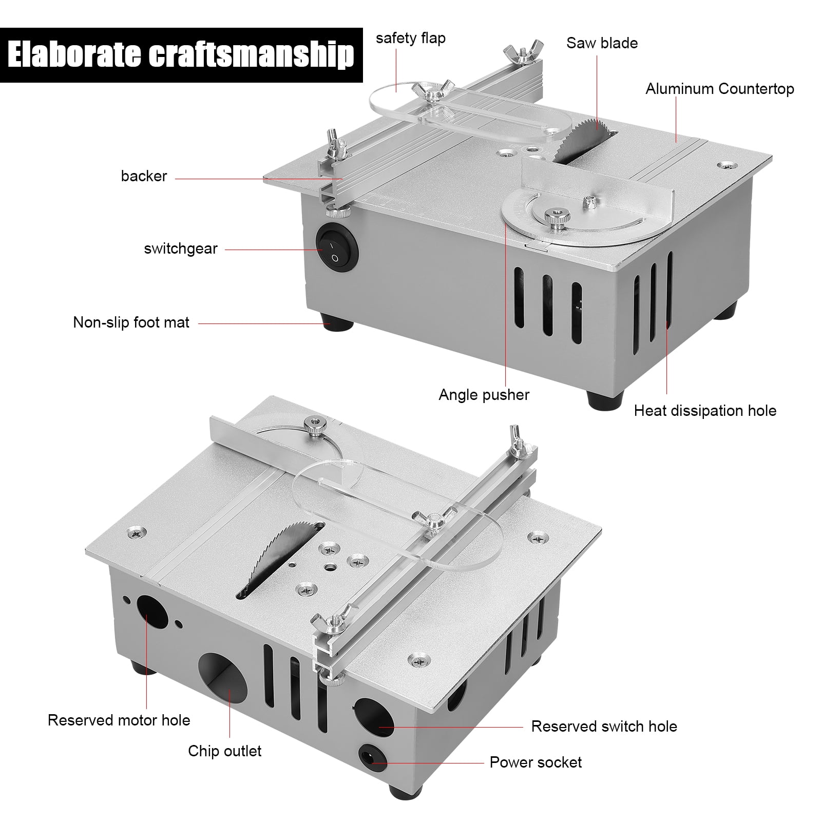 Desktop Multifunctional Tablesaw 96W Electric Desktop Saws Small ...