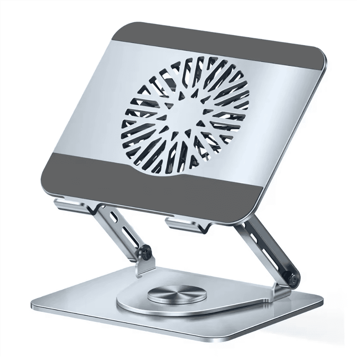 Desktop Notebook Holder 360 Rotation Metal Laptop Raiser with Fan for ...