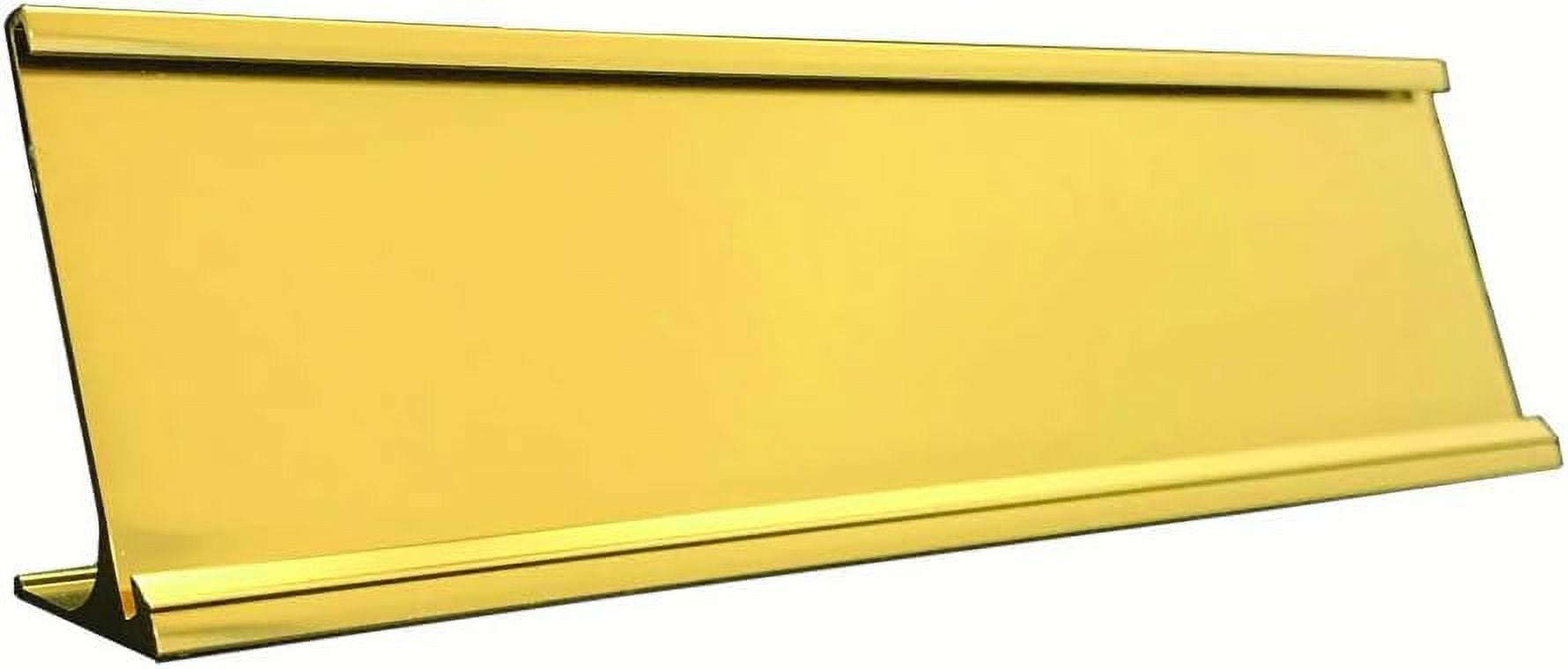 Desktop Office Nameplate Holder, Yellow Gold (10" x 2", 5-Pack ...