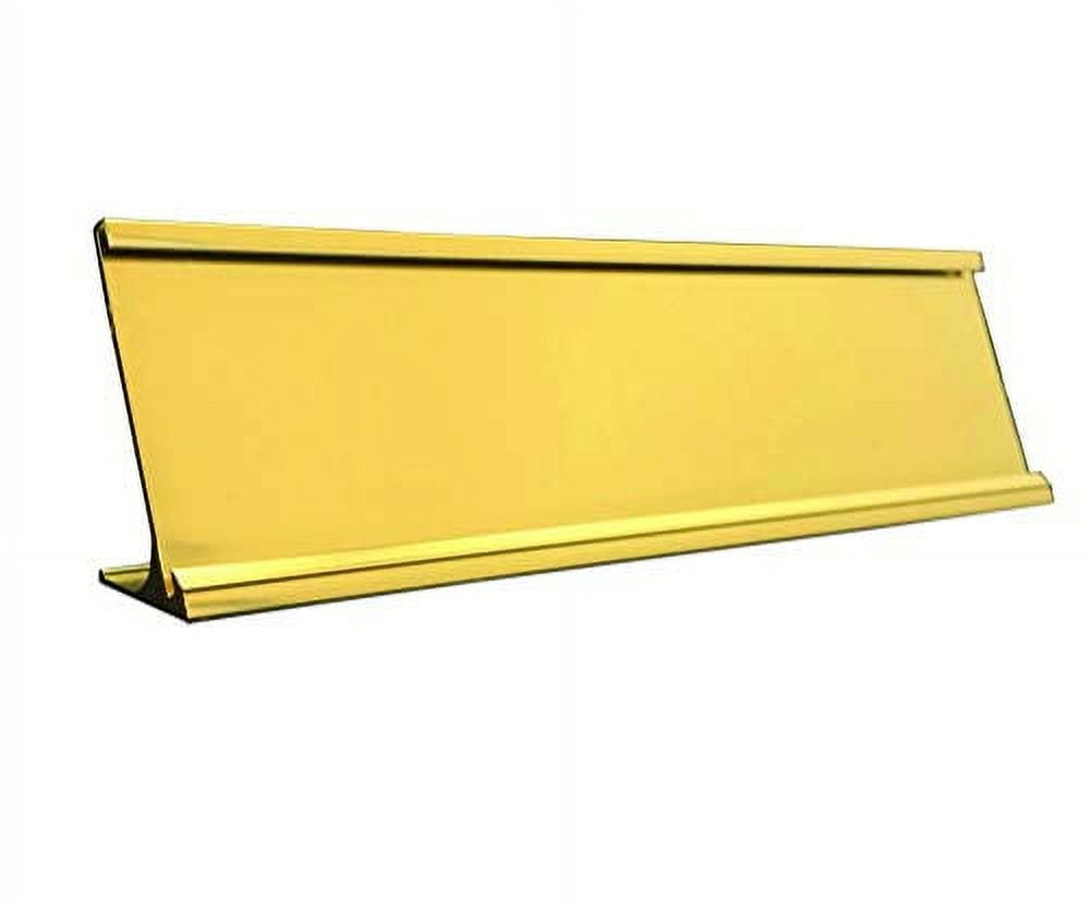 Desktop Office Nameplate Holder, Yellow Gold (10" x 2", 5-Pack ...