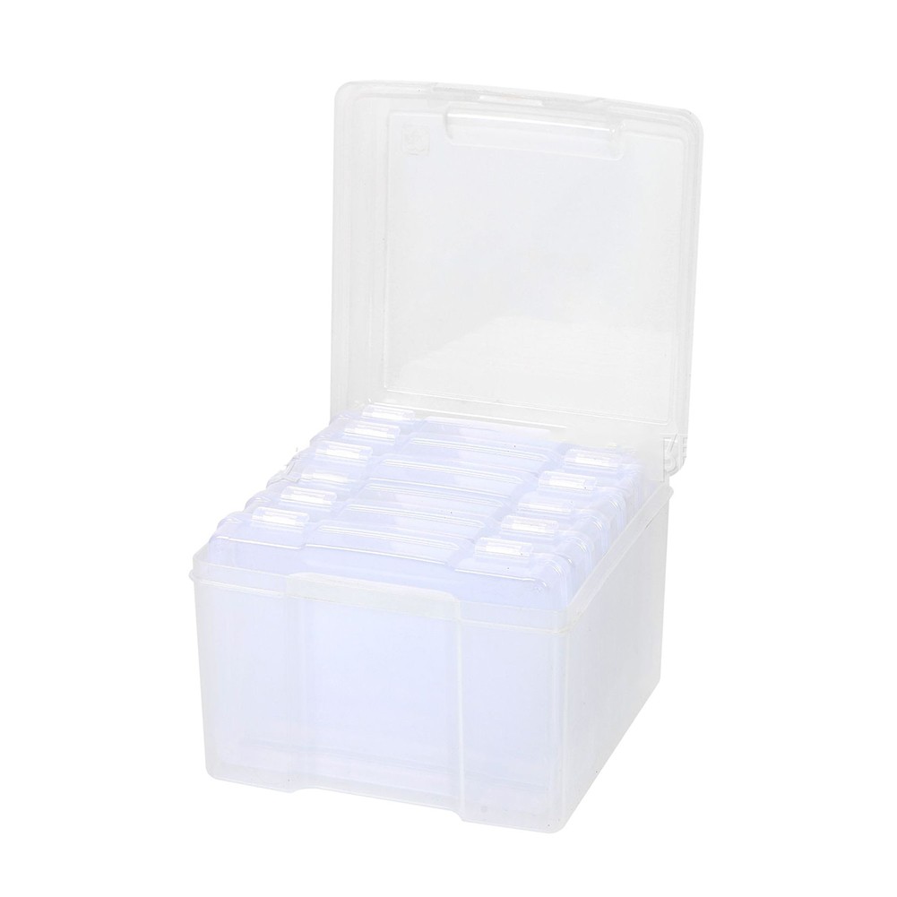 Desktop Organization Transparent Plastic Storage Box Postcard Box Photo ...