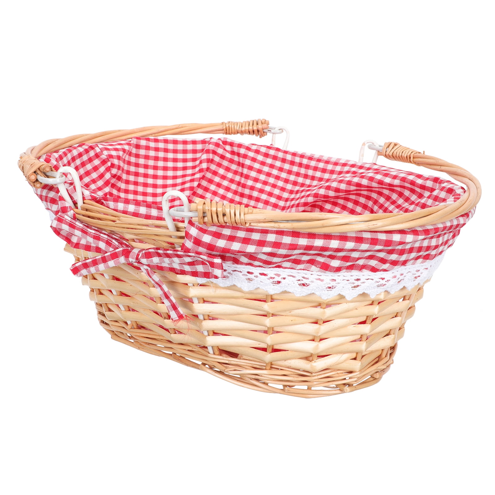 Desktop Organizer Basket Picnic Storage Rattan Baskets Decorative ...