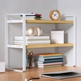Desktop Organizer, Desk Shelf Double-Tier Storage Cabinet for Home ...