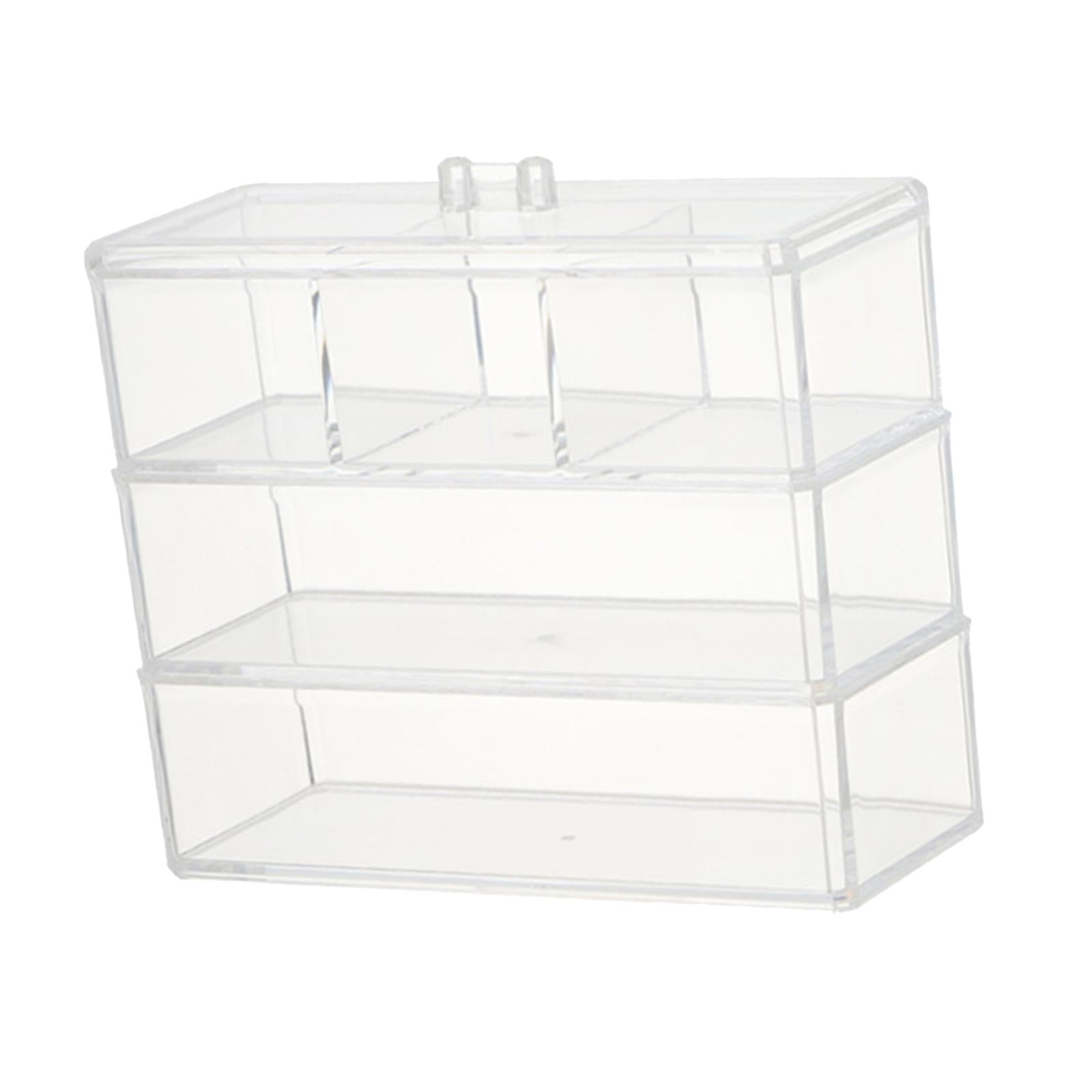 Desktop Organizer Makeup Container Accessories Transparent with Lid ...