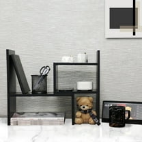 TY Arts & Culture Desktop Organizer Office Storage Rack Adjustable Wood ...