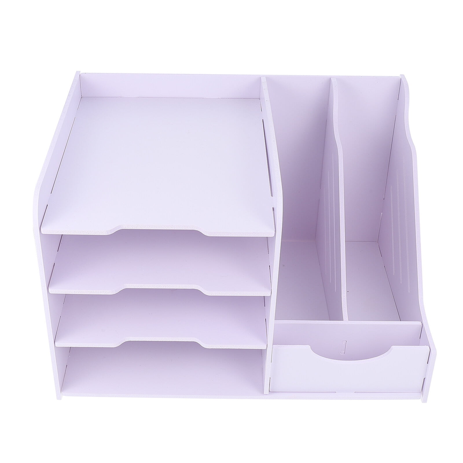 White Multi-layer File Rack for Storage Made of PVC Perfect for Office ...