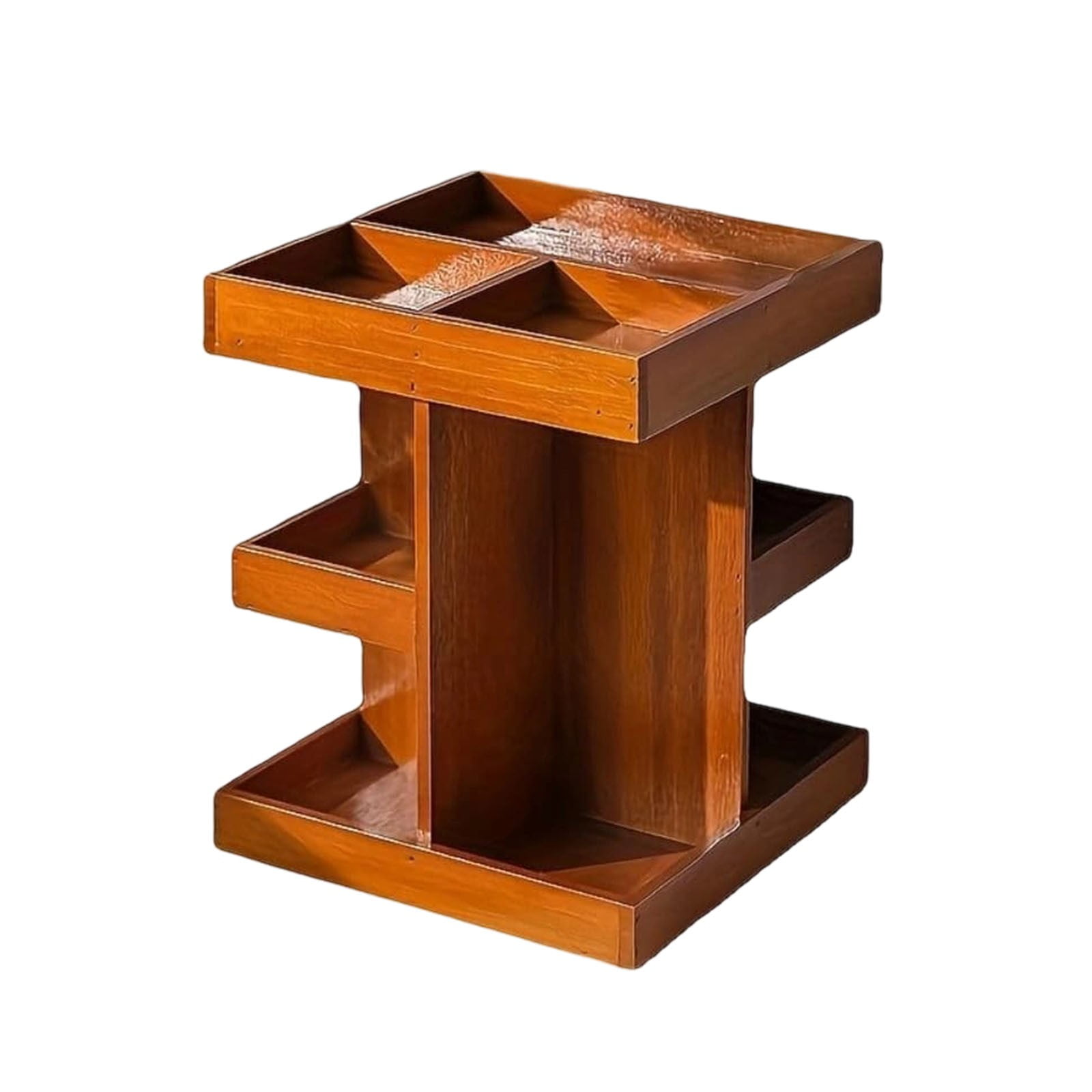 Desktop Organizer Rack, Multi-Level Wooden Shelf, Adjustable Cubby ...