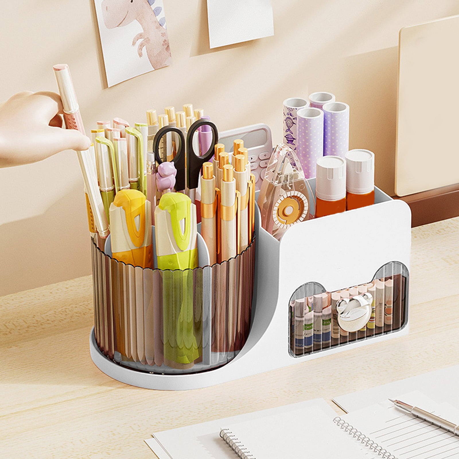 Desktop Organizer Storage Box | Transparent Multi-Drawer Makeup and ...
