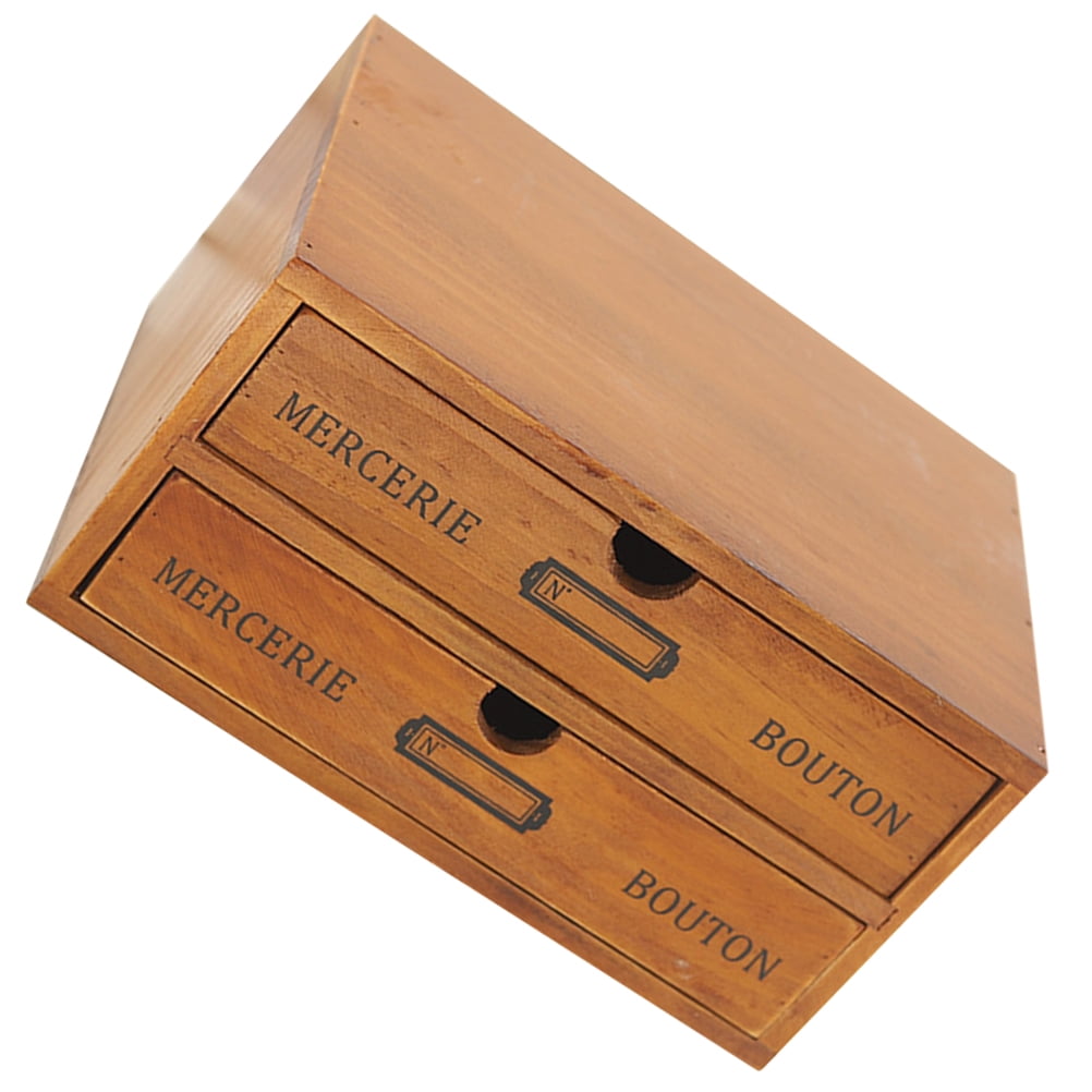 Desktop Organizer with Drawer Tabletop Storage Box Cosmetic Stationery ...