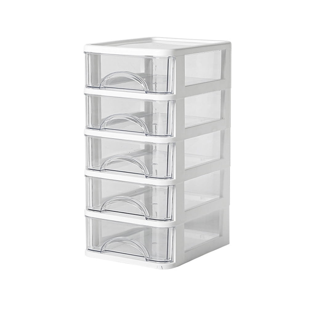 Desktop Organizer with Drawers Plastic Storage Box Stackable Organizers ...