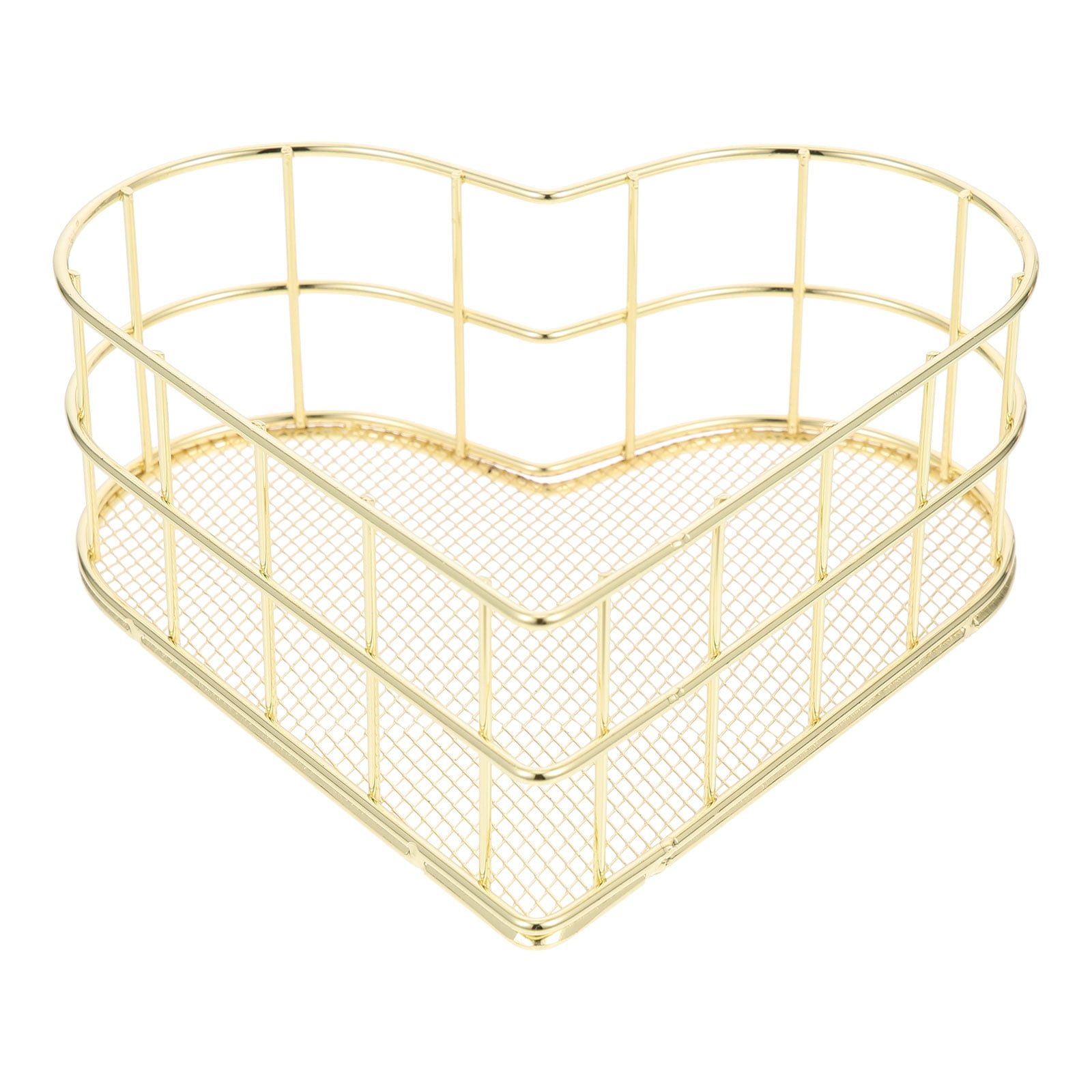 Hemoton Heart Shaped Storage Holder Snack Basket Tabletop Sundry ...