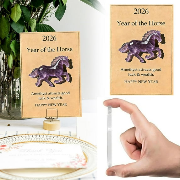 Desktop Ornament,2d Acrylic Horse Of Strength And New Beginning (2026 ...