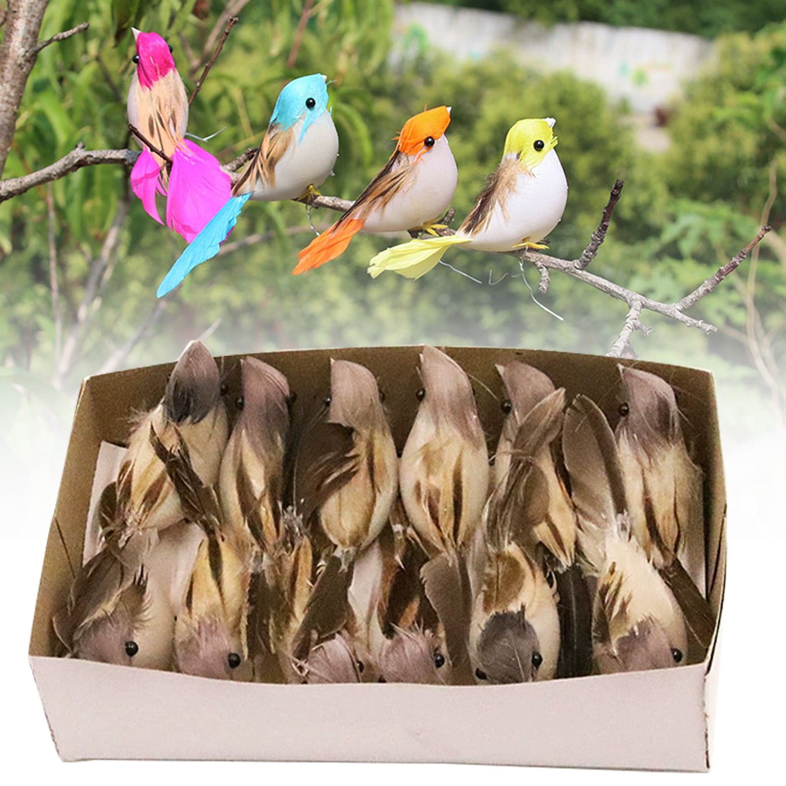 Desktop Ornament,Artificial Bird Ornaments Realistic Color & Natural ...