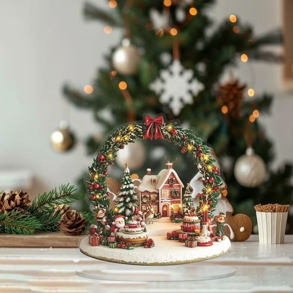 Desktop Ornament,Christmas Tree Book Decorations Tree Acrylic Ornaments ...