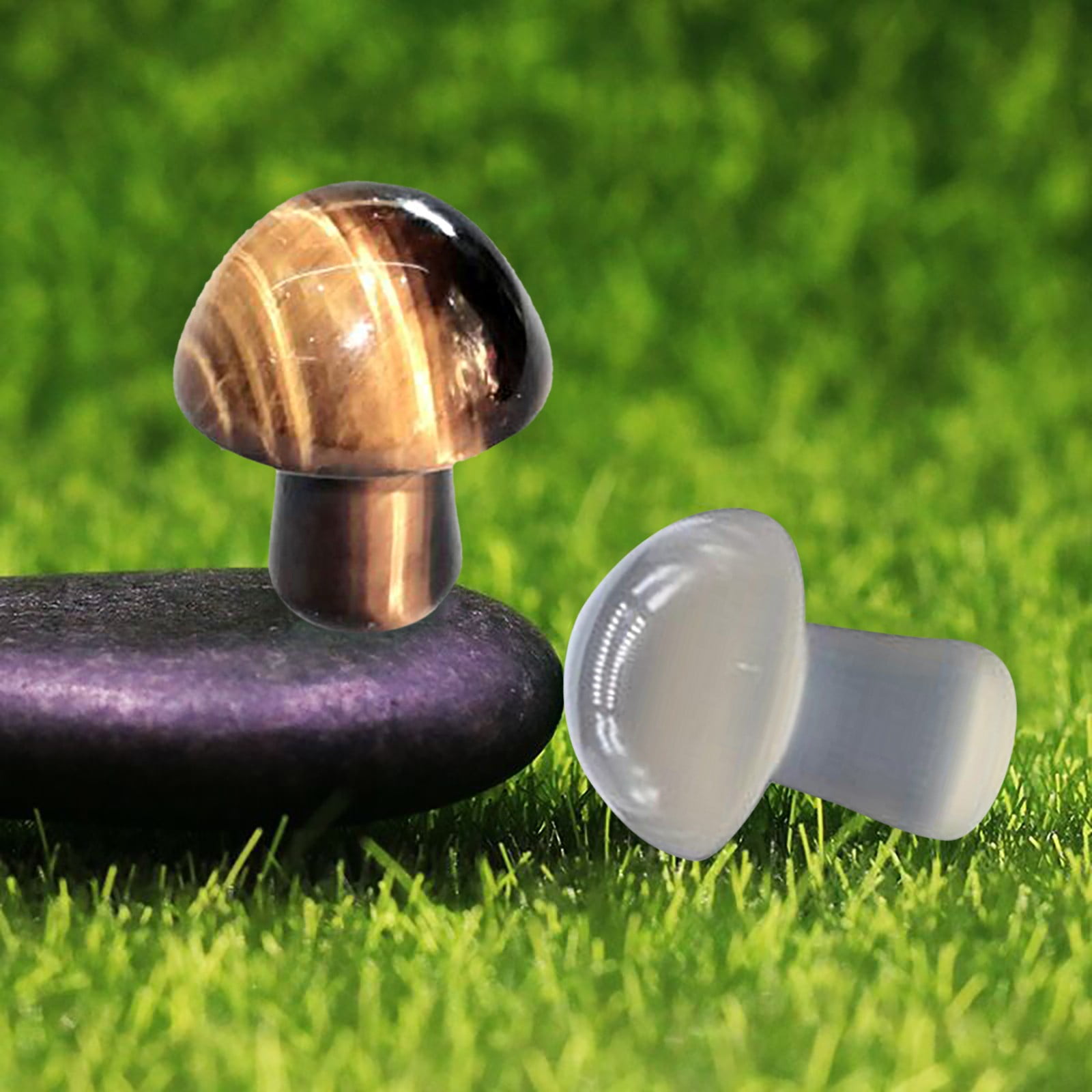 Desktop Ornament Clearance! Crystal Mushroom Flower Pot Fish Tank ...