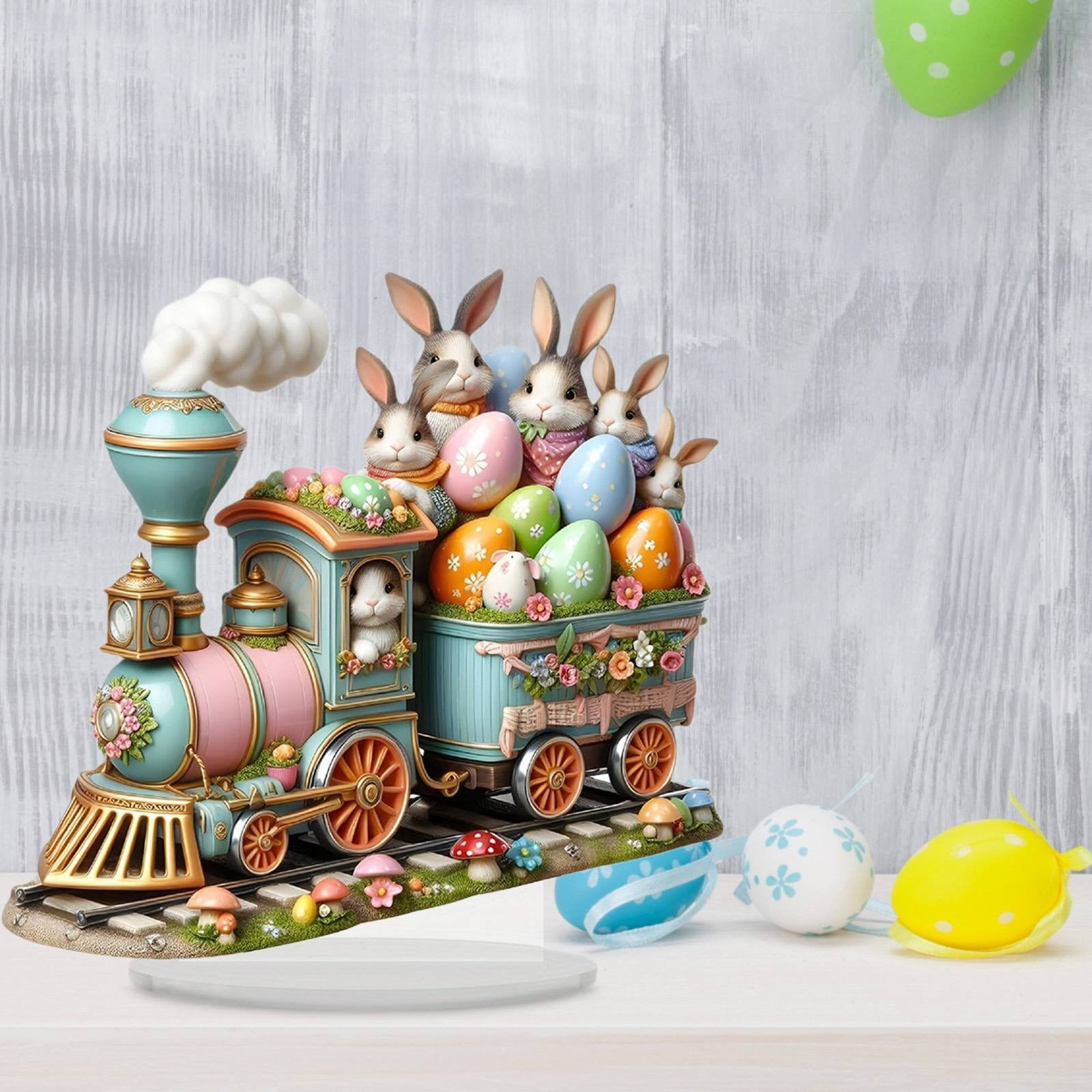 Desktop Ornament Desktop Dress up Easter Bunny Ornament 2D Acrylic ...