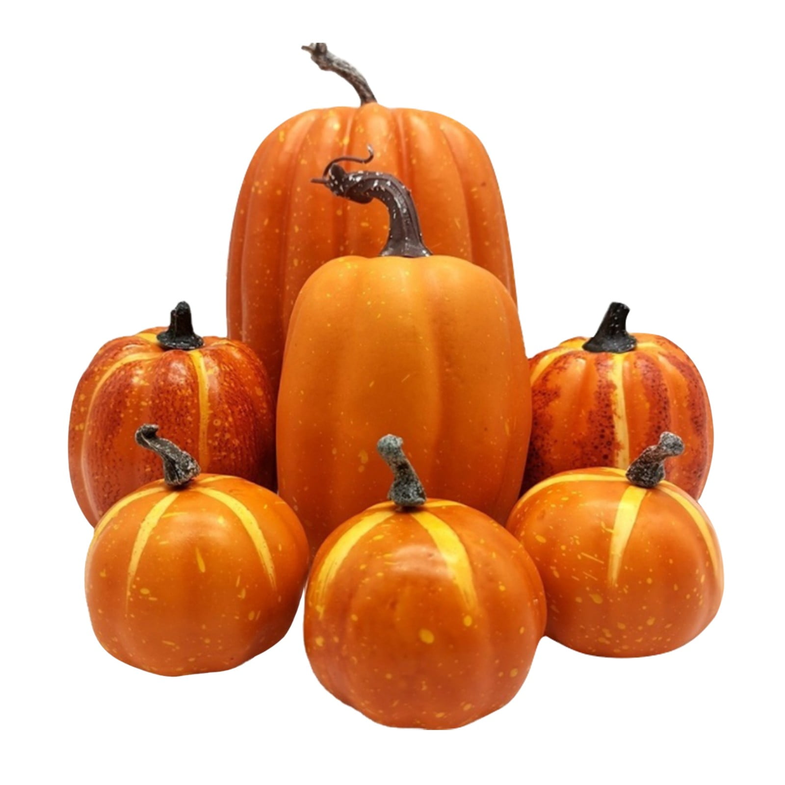 Desktop Ornament - Easter 7 Pcs Assorted Artificial Black Pumpkins ...