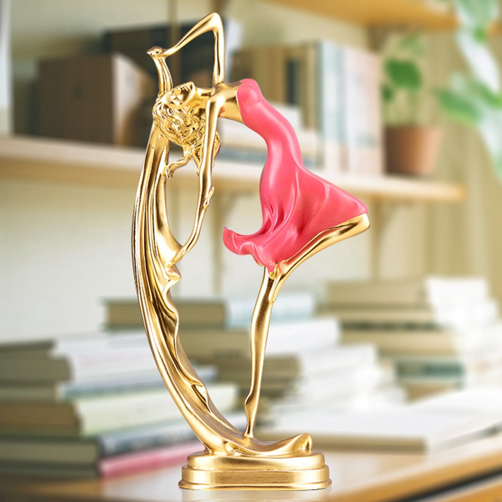 Desktop Ornament Elegant Dancing Lady Home Natural Resin for Living ...