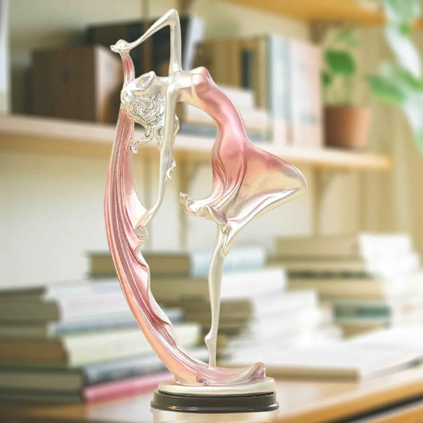 Desktop Ornament Elegant Dancing Lady Resin Figurine for Living Room ...