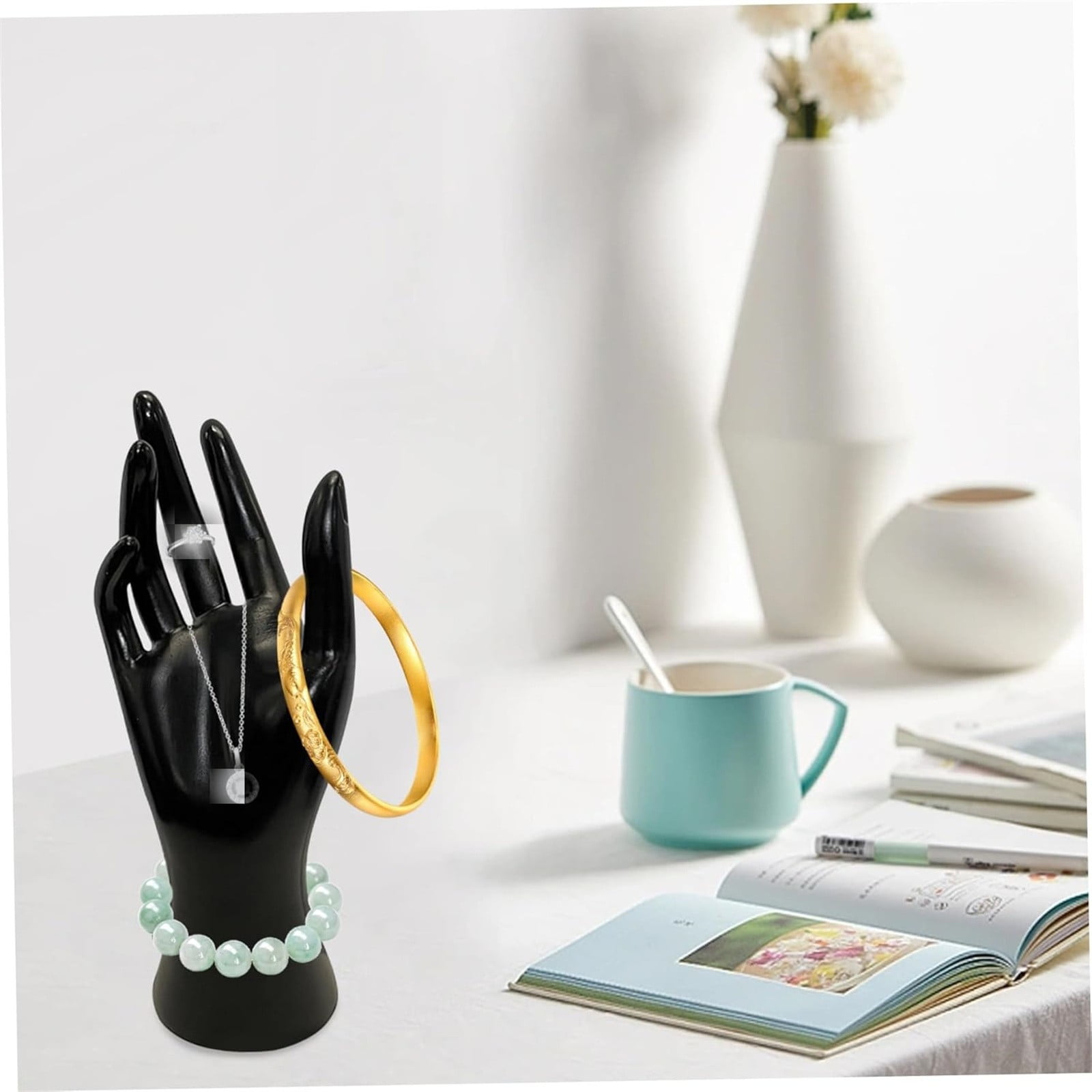 Desktop Ornament Hand Jewelry Holder 21.5cm/8.5inch Plastic Female ...