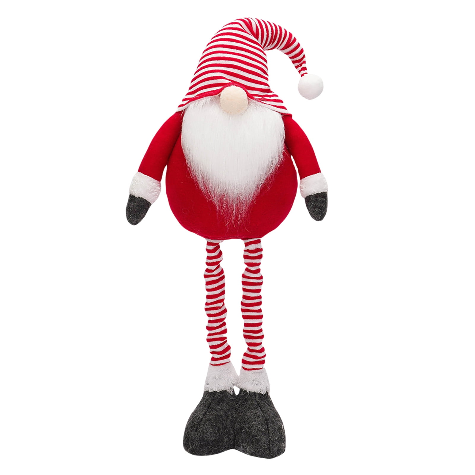Desktop Ornament Long Legs Santa Plaid Standing Handmade Xmas Doll for ...