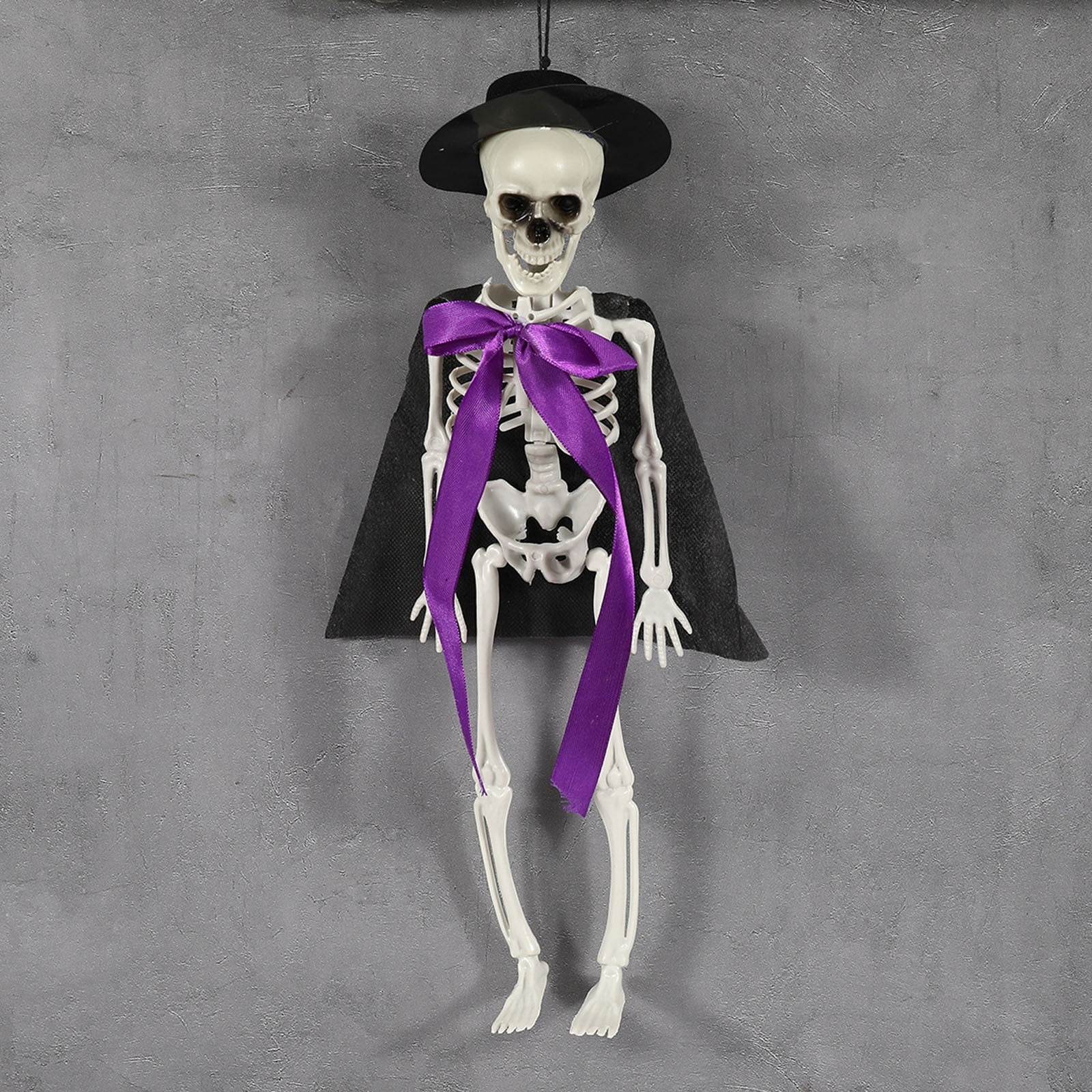 Desktop Ornament Poseable Halloween Skeleton Movable Bones with Top Hat ...