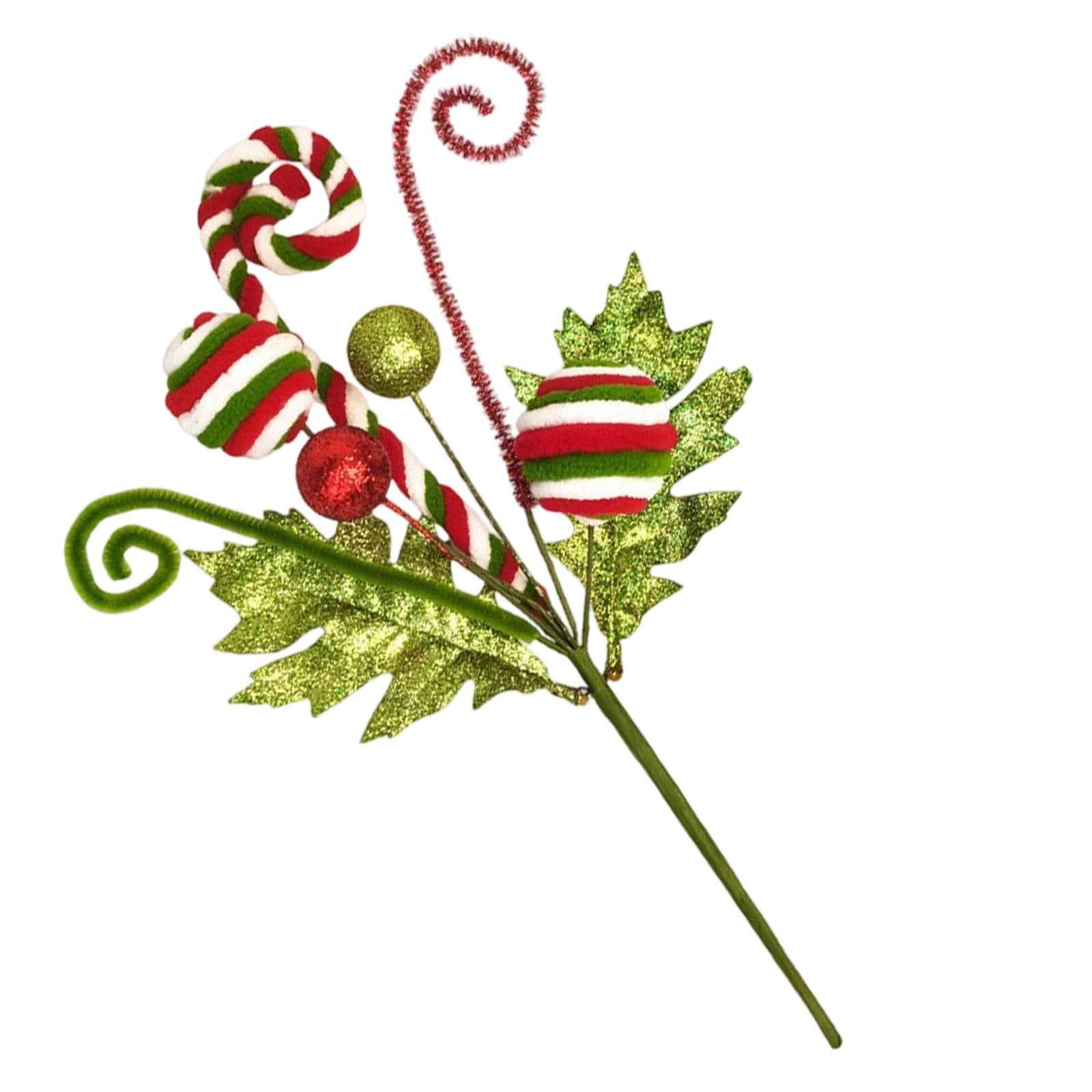 Desktop Ornament Topper 134'' Lime Green Red Curly Picks Fuzzy Lollipop ...