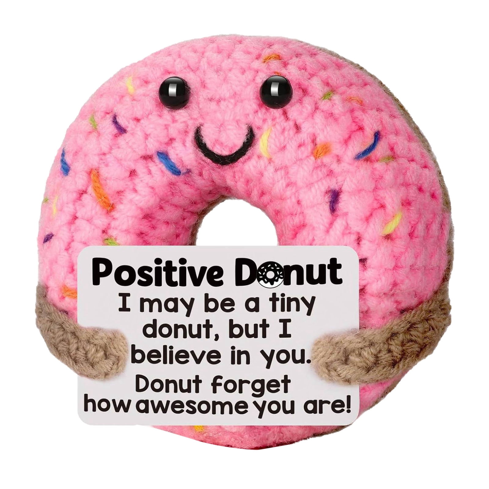 Desktop Ornament for Home Inspirational Donut Themed Handmade Crochet ...