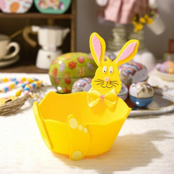 Desktop Ornaments For Home,Bunny Basket Small Easter Candy Buckets For ...