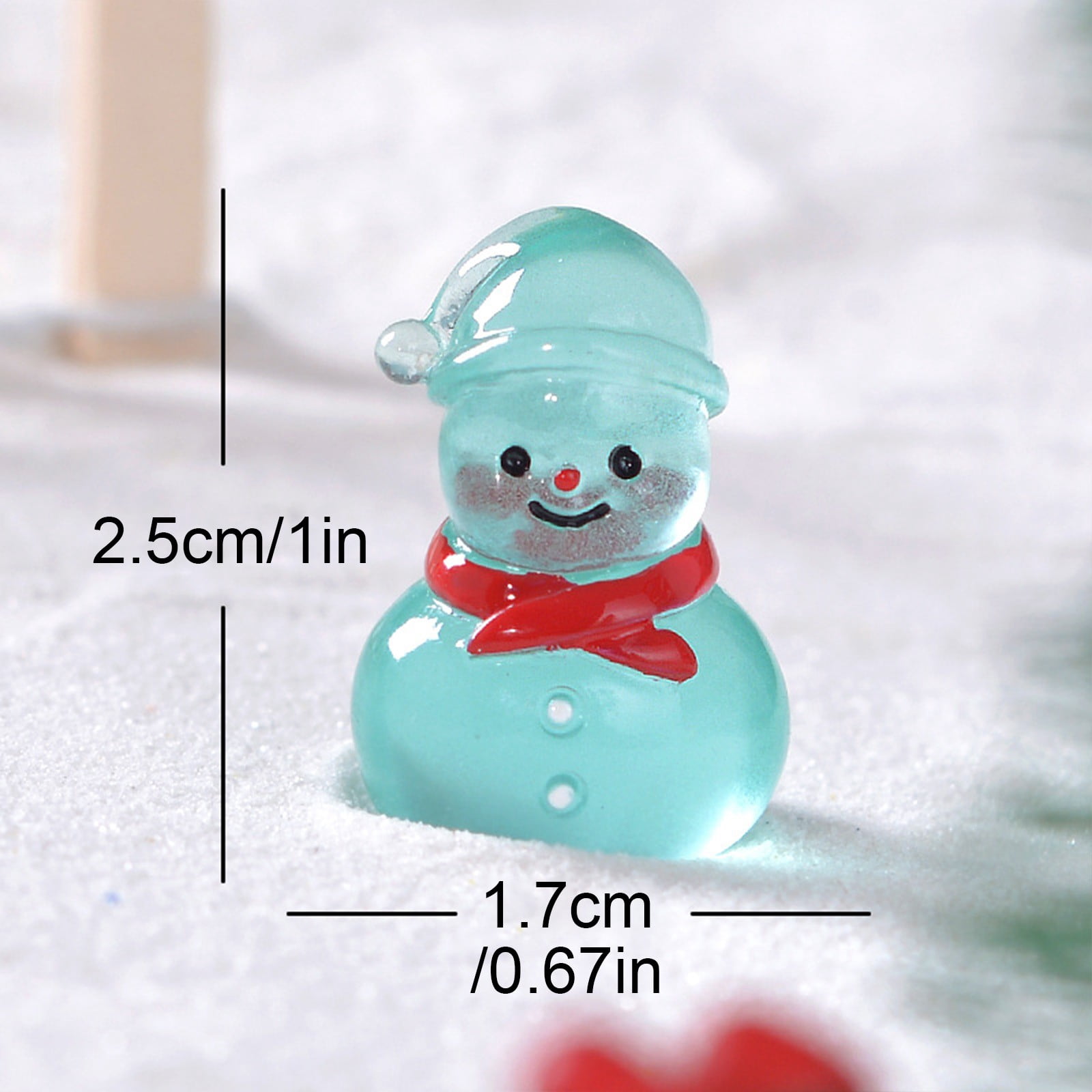 Desktop Ornaments For Home,Christmas Luminous Resin Snowman 9 Colors ...
