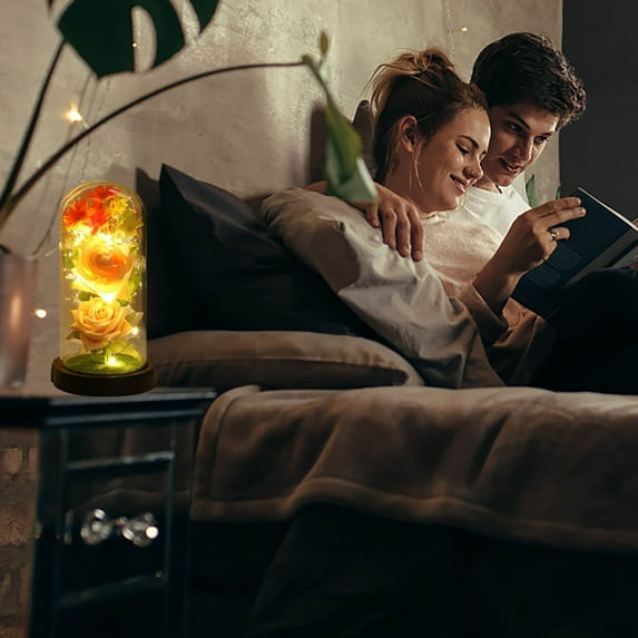 Desktop Ornaments,Valentine'S Day Gift Rose Decoration Transparent ...