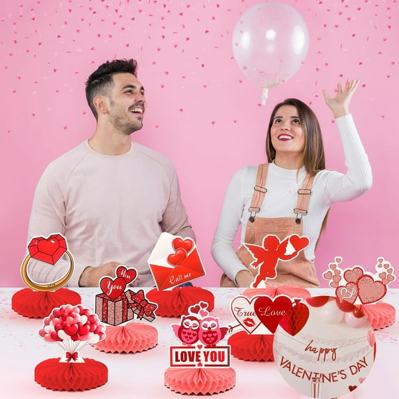 Desktop Ornaments,Valentines Centerpieces For Tables Large Pack Of 9 ...