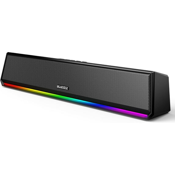 for Desktop PC, Bluetooth 5.3 PC Speakers with Dynamic RGB Light, Wired ...