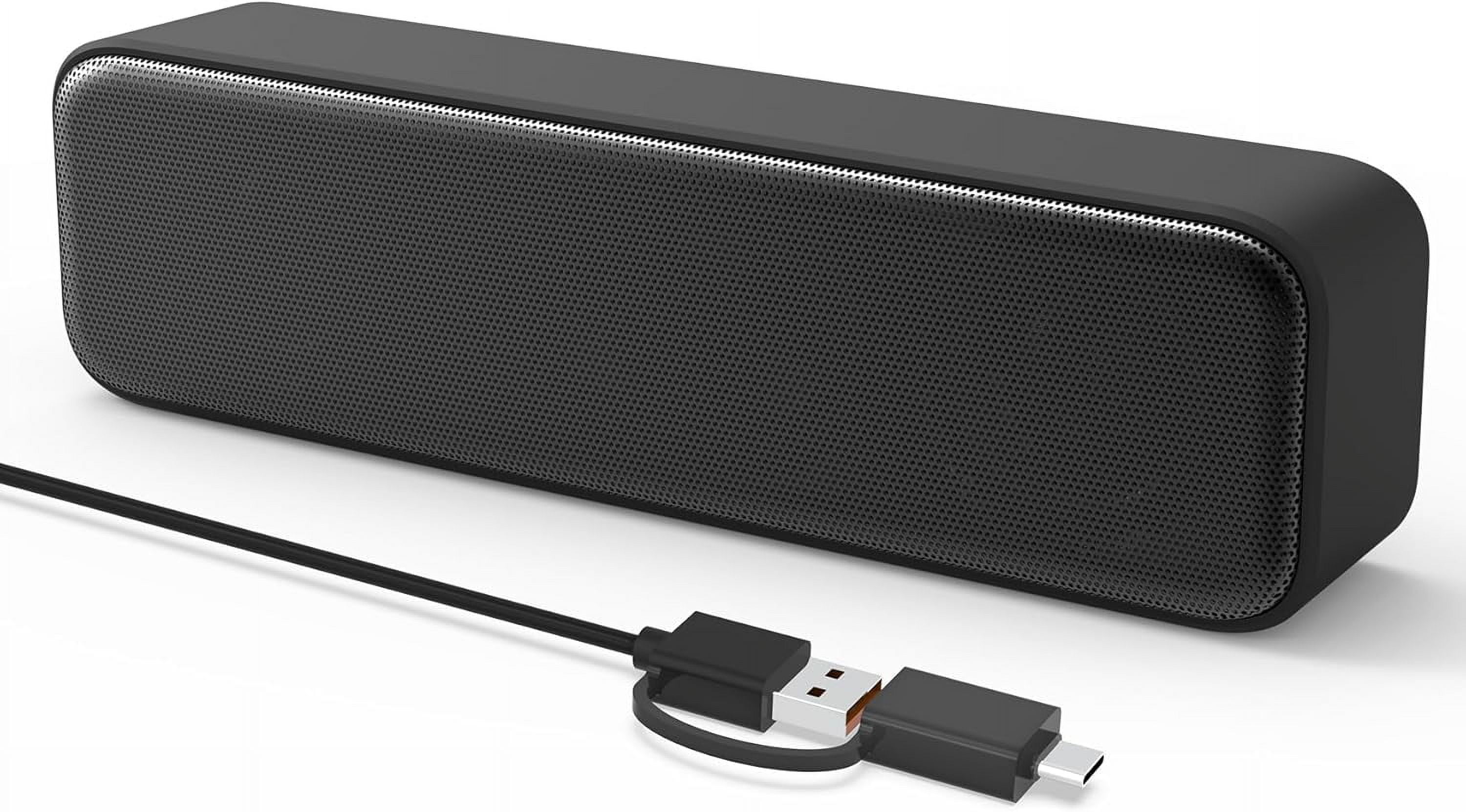for Desktop PC, External Speakers for Laptop, Mini Computer Soundbar ...