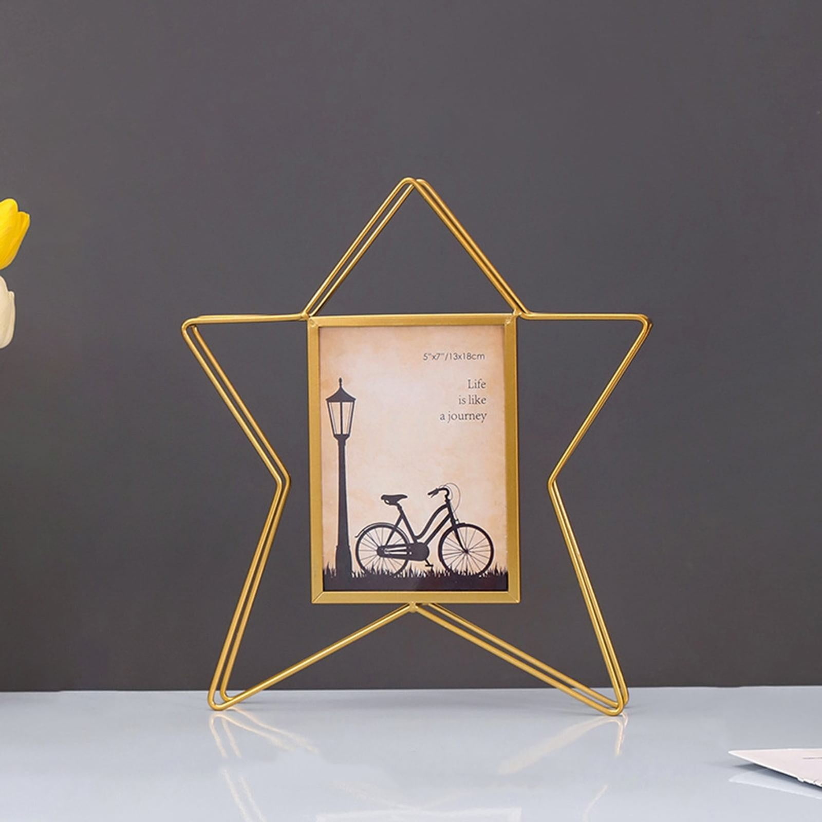 Desktop Photo Frame - Small Gold Metal 5x7 Stand Up Picture Frame in ...