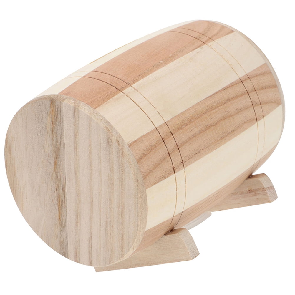 Desktop Piggy Bank Cylinder Piggy Bank Wood Container Table Decor ...