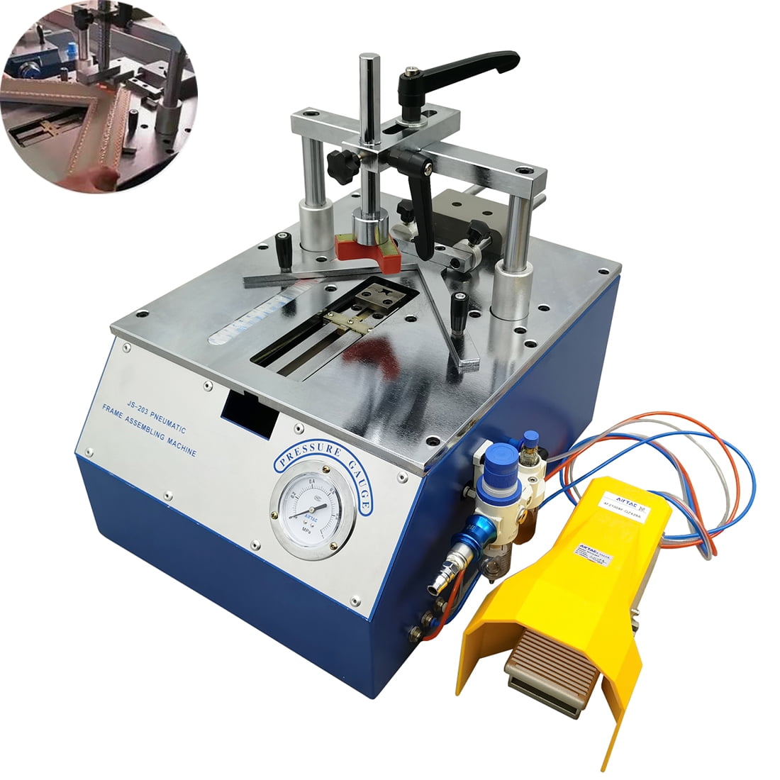 Desktop Pneumatic Angle Nailing Machine Picture Frame Nail Angle ...