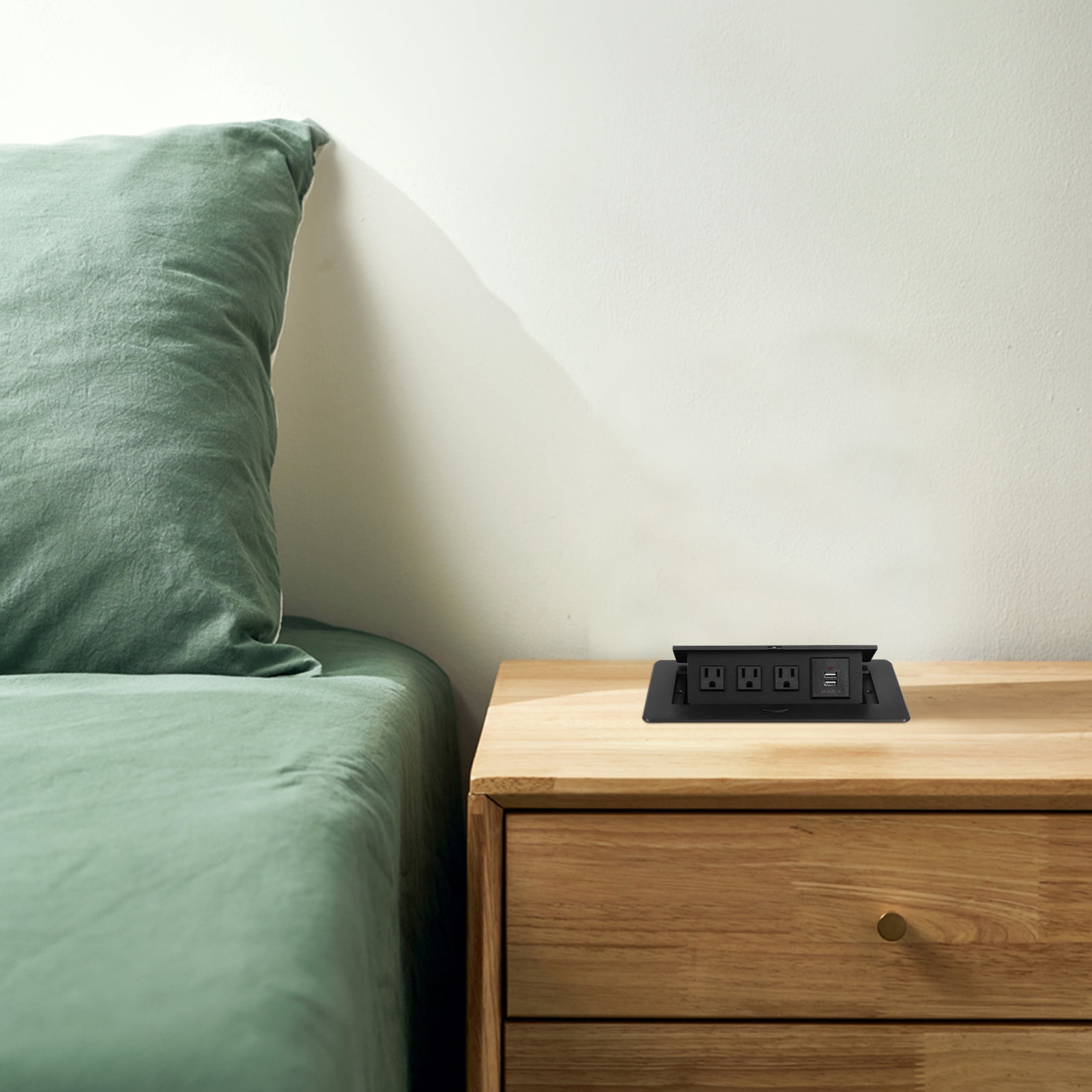 Desktop Pop up Socket with 3 Outlets & 2 USB Ports (Connection Box ...