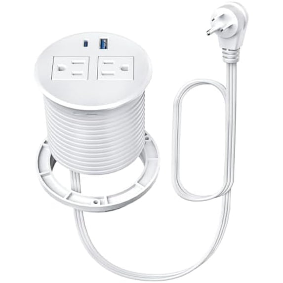 Desktop Power Grommet with 20W USB C Fast Charging, 3 inch Flush-Mount ...