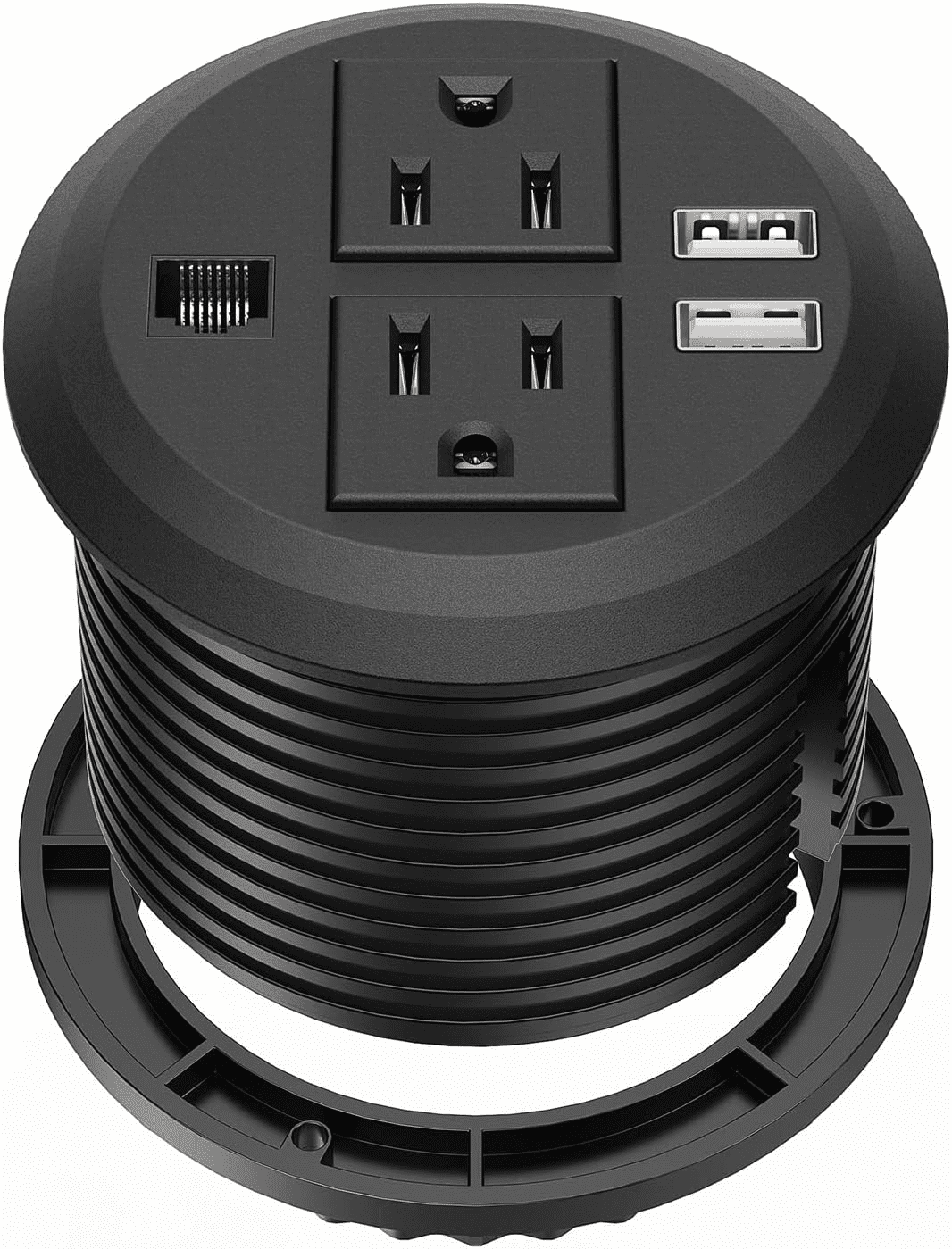 Desktop Power Grommet 3 inch, Desk Power Outlet Socket Recessed Power ...