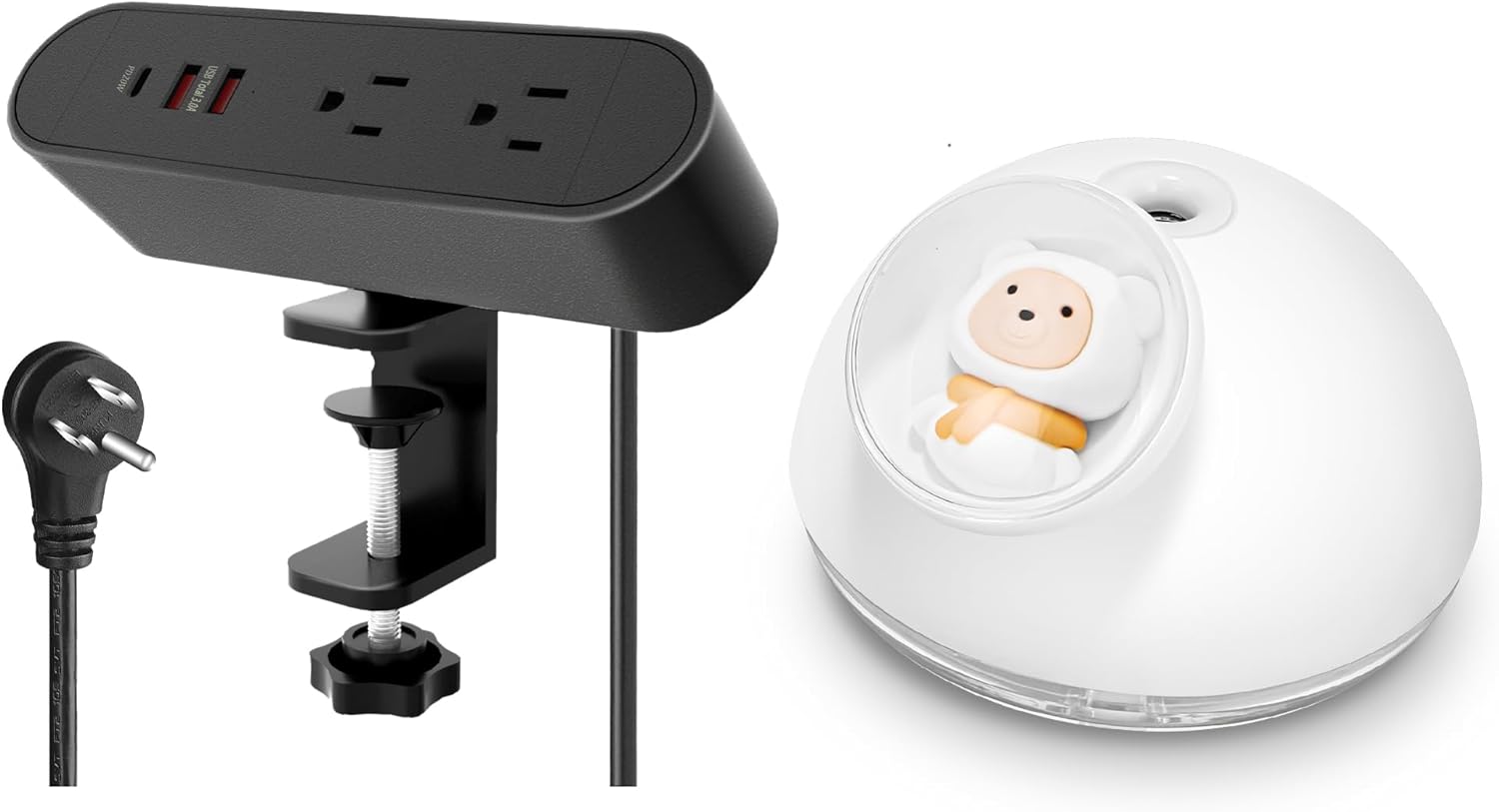 Desktop Power Strip with PD 20W USB C Fast Charge Port Desk Mount ...