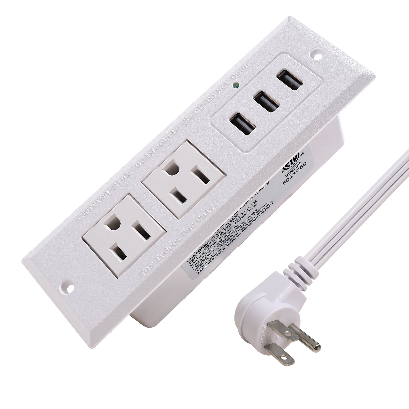 Walmart Desktop Power Strip, Recessed Multi Adapter with USB Ports, 2 ...