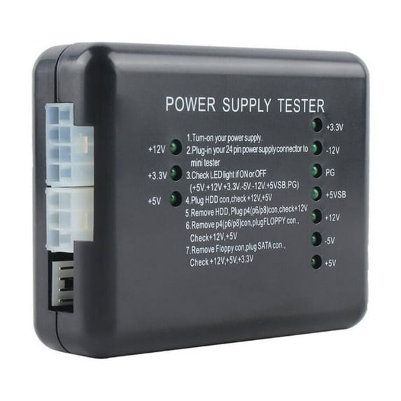 Desktop Power Supply Tester PC Power Checker Detection Meter with LED ...