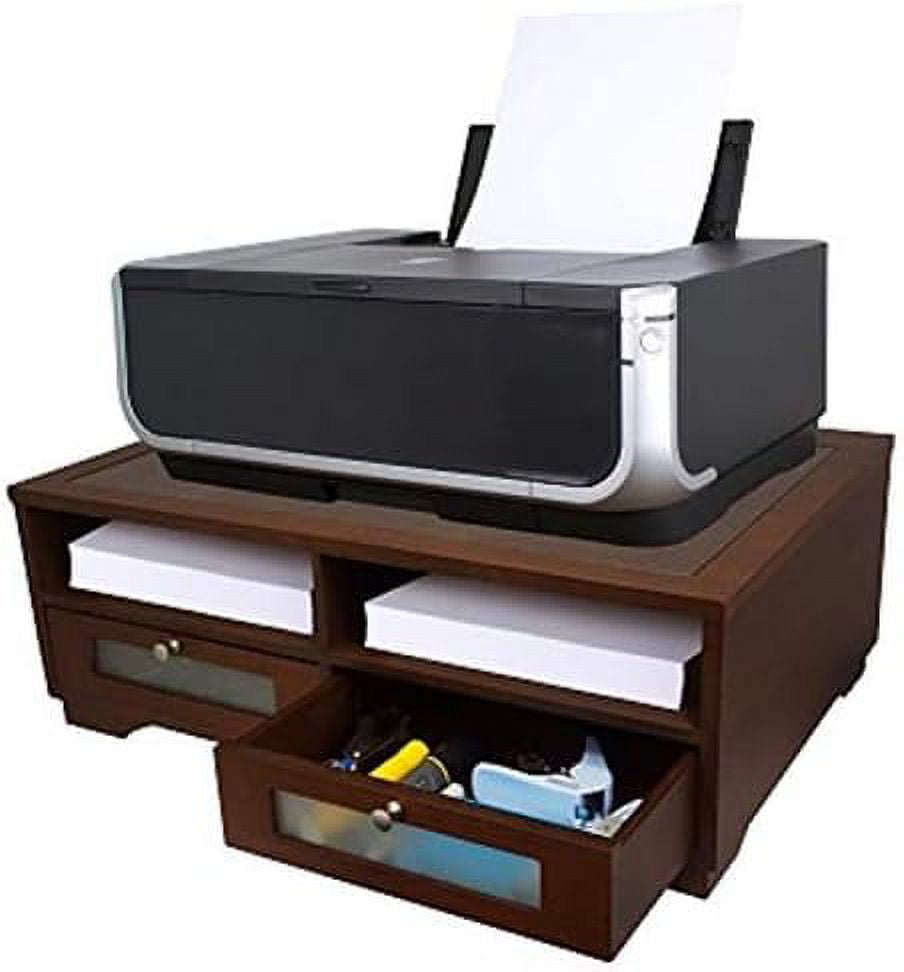 Desktop Printer Stand With Two Drawers And Two Slots For Storage ...