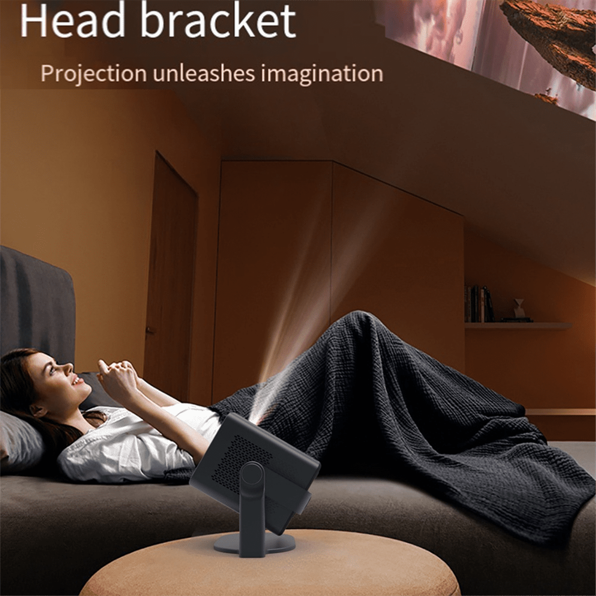 Desktop Projector Stand with 360 Degree Rotateing 1/4In Screw Mount ...