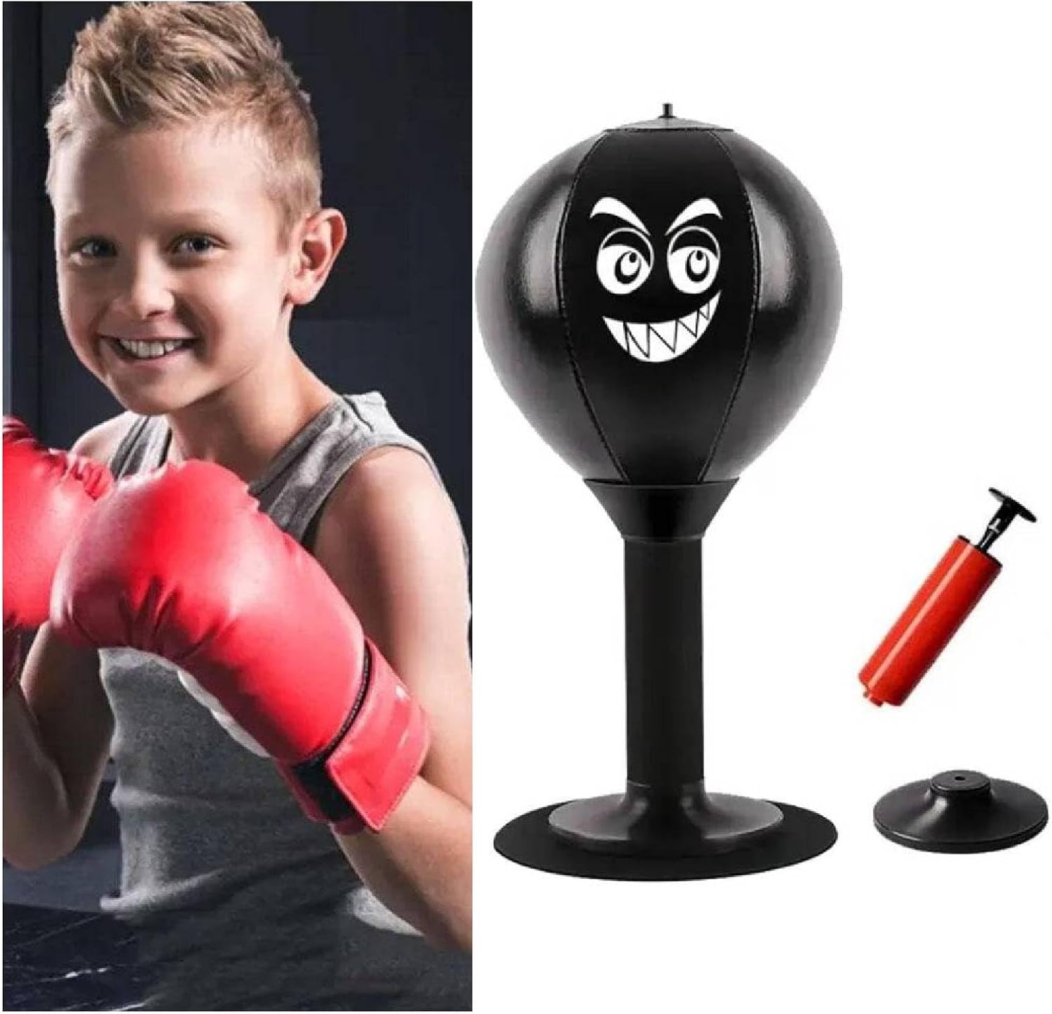 Desktop Punching Bag, Fun Punch Rage Bag Stress Buster with Suction Cup ...