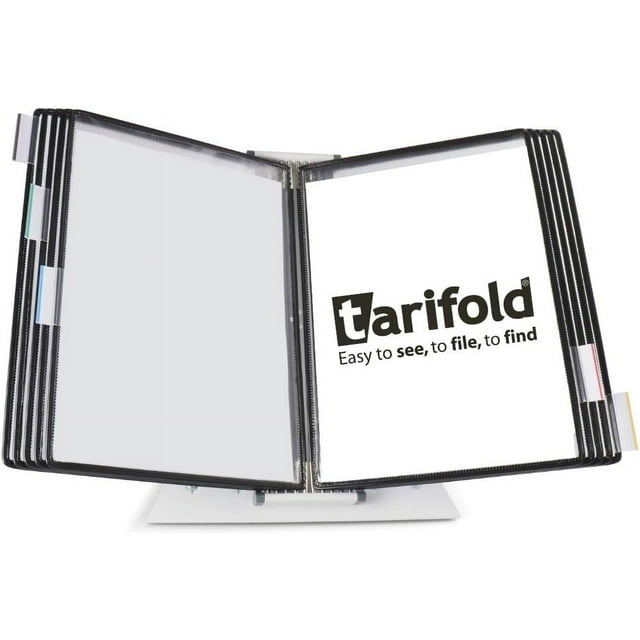 Desktop Reference and Display System, 10 Double-Sided Pockets ...