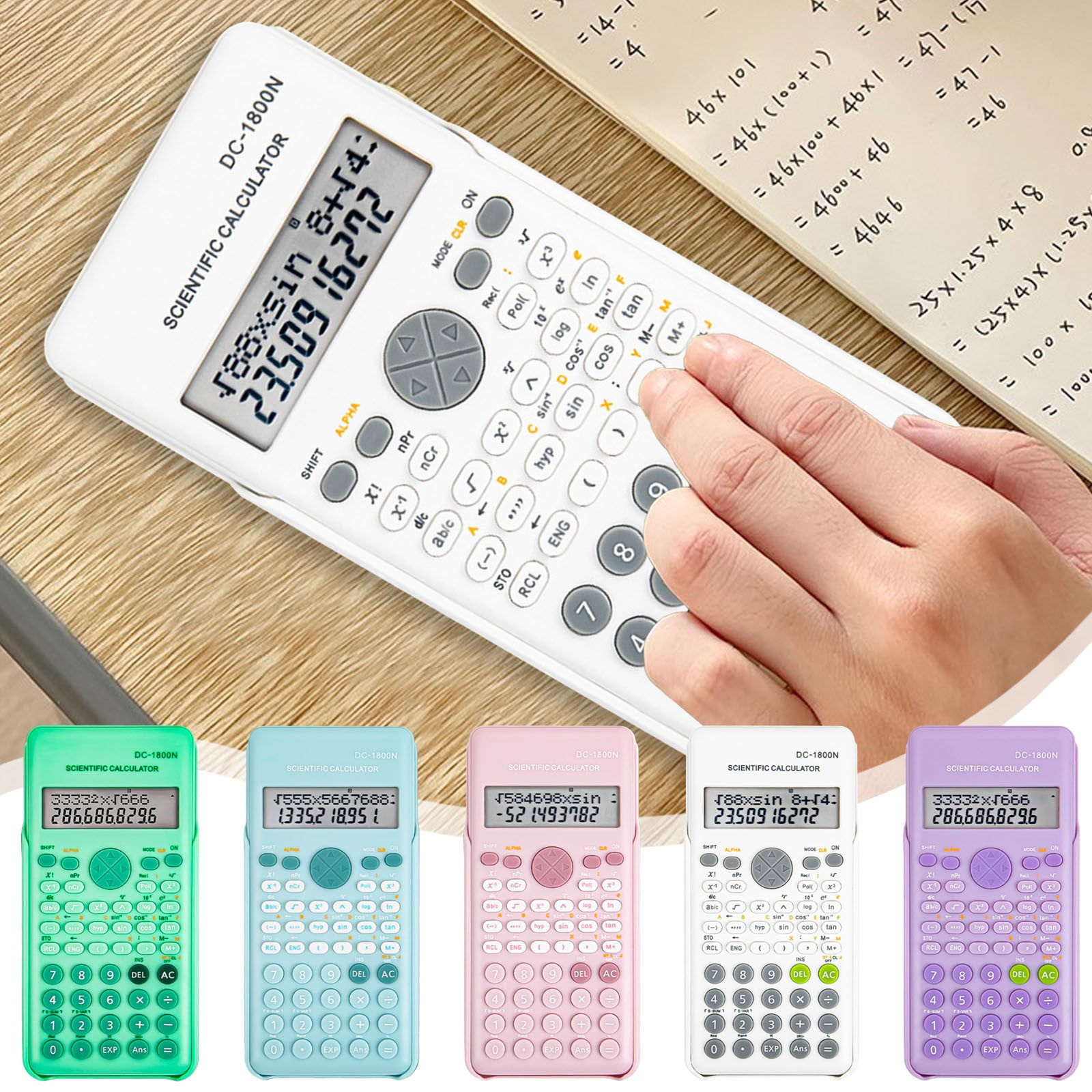 Desktop Scientific Calculators 240 Functions 2-Line Display for ...